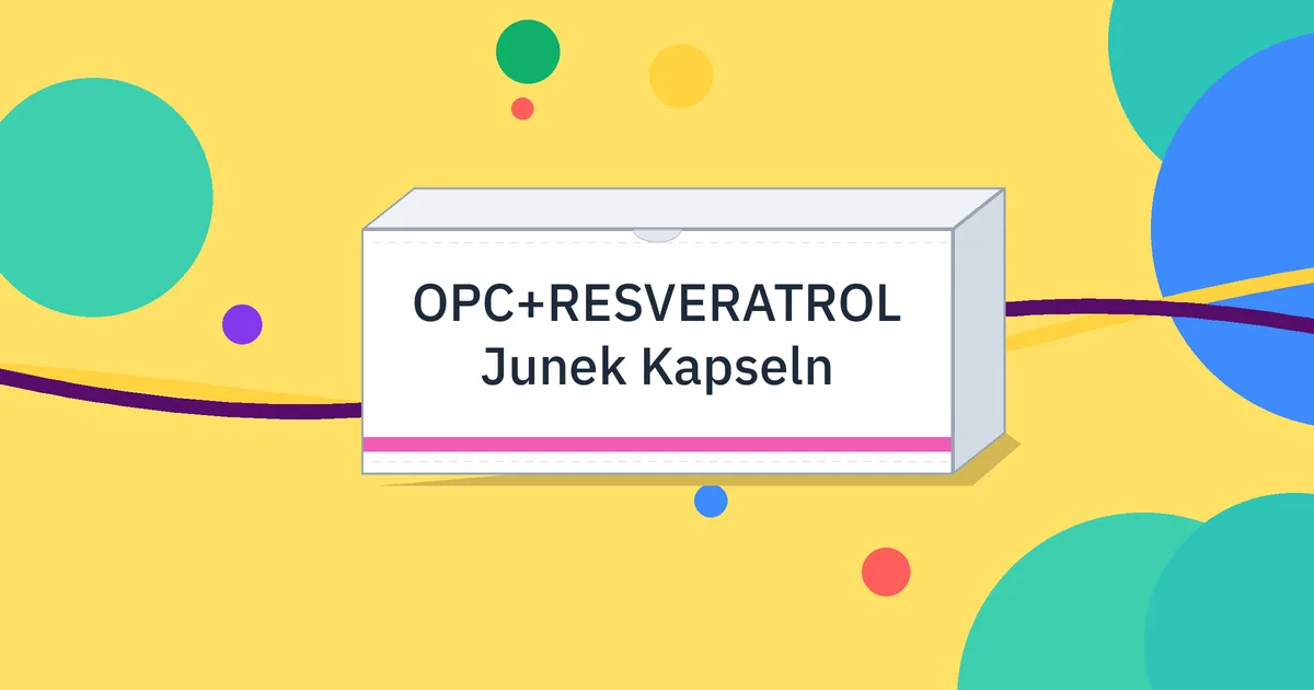Symbolbild: Packung mit der Aufschrift OPC+RESVERATROL Junek Kapseln (PZN 07078672) – Verfügbarkeit und Bezug in Apotheken in Frankfurt am Main