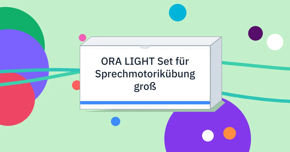 Symbolbild: Packung mit der Aufschrift ORA LIGHT Set für Sprechmotorikübung groß (PZN 17382247) – Verfügbarkeit und Bezug in Apotheken in Frankfurt am Main