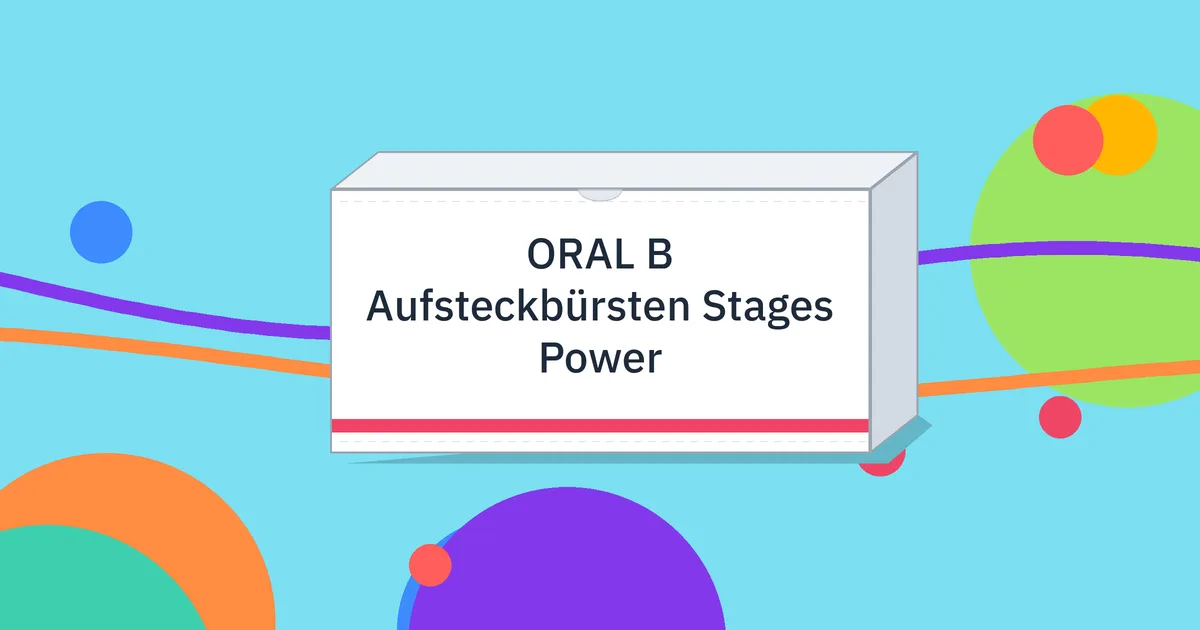 Symbolbild: Packung mit der Aufschrift ORAL B Aufsteckbürsten Stages Power (PZN 04892403) – Verfügbarkeit und Bezug in Apotheken in Frankfurt am Main
