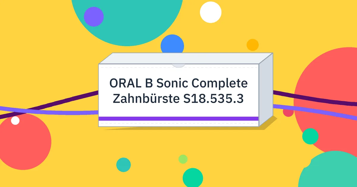 Symbolbild: Packung mit der Aufschrift ORAL B Sonic Complete Zahnbürste S18.535.3 (PZN 03165316) – Verfügbarkeit und Bezug in Apotheken in Frankfurt am Main