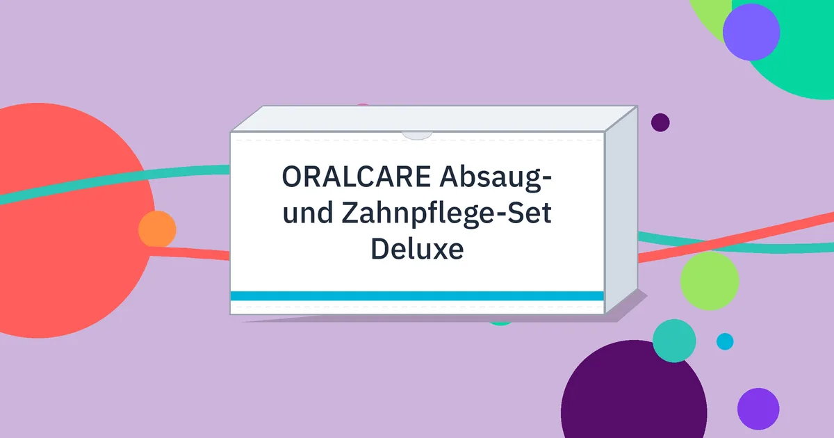Symbolbild: Packung mit der Aufschrift ORALCARE Absaug- und Zahnpflege-Set Deluxe (PZN 01547982) – Verfügbarkeit und Bezug in Apotheken in Frankfurt am Main