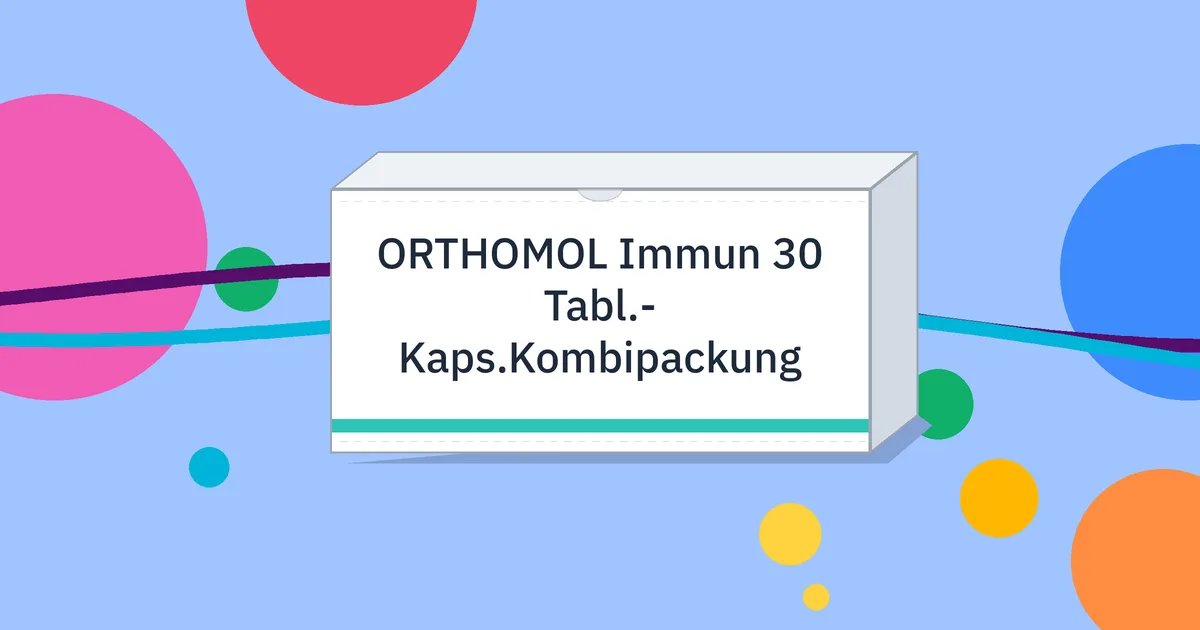 Symbolbild: Packung mit der Aufschrift ORTHOMOL Immun 30 Tabl.-Kaps.Kombipackung (PZN 01319933) – Verfügbarkeit und Bezug in Apotheken in Frankfurt am Main