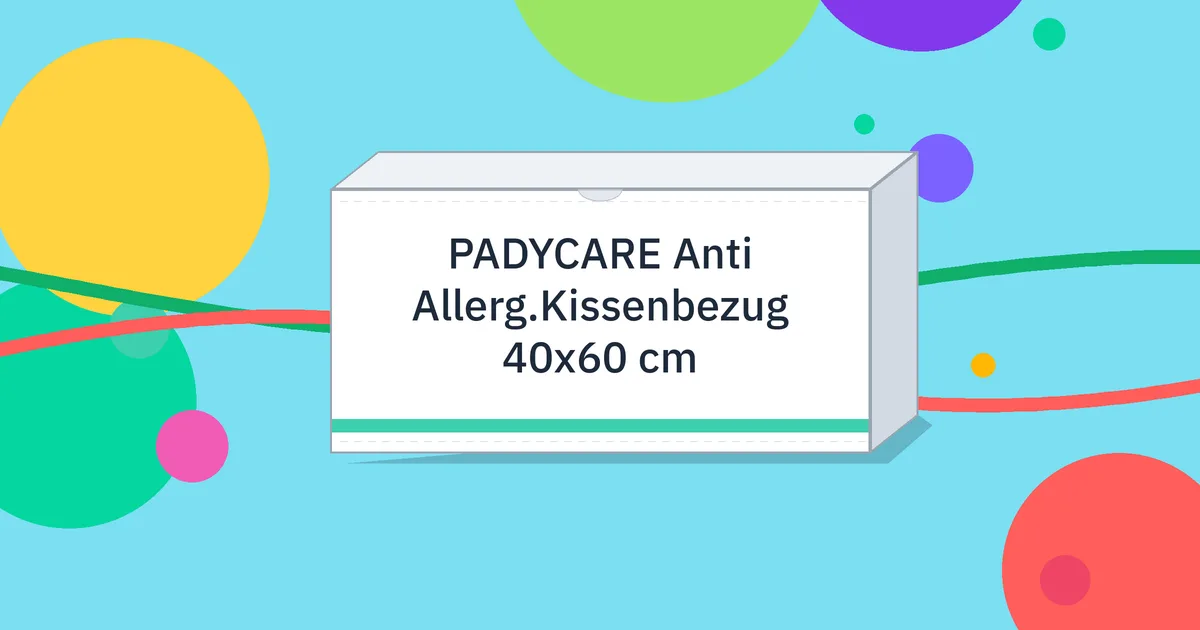 Symbolbild: Packung mit der Aufschrift PADYCARE Anti Allerg.Kissenbezug 40x60 cm (PZN 03511617) – Verfügbarkeit und Bezug in Apotheken in Frankfurt am Main