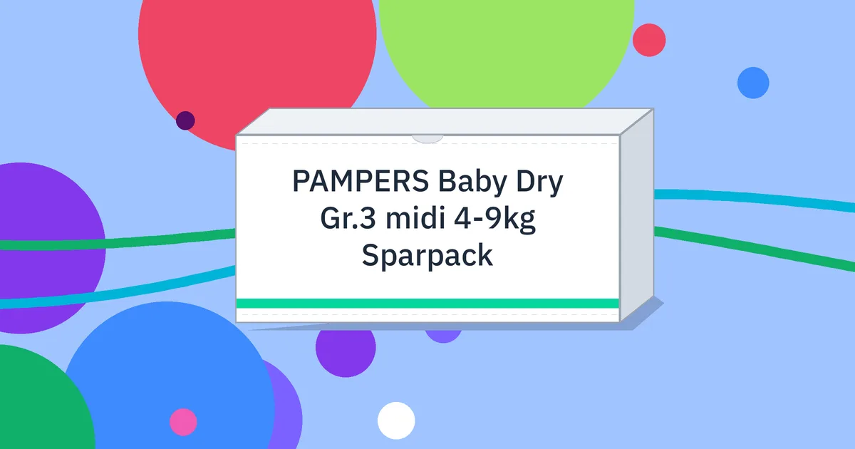 Symbolbild: Packung mit der Aufschrift PAMPERS Baby Dry Gr.3 midi 4-9kg Sparpack (PZN 11024280) – Verfügbarkeit und Bezug in Apotheken in Frankfurt am Main