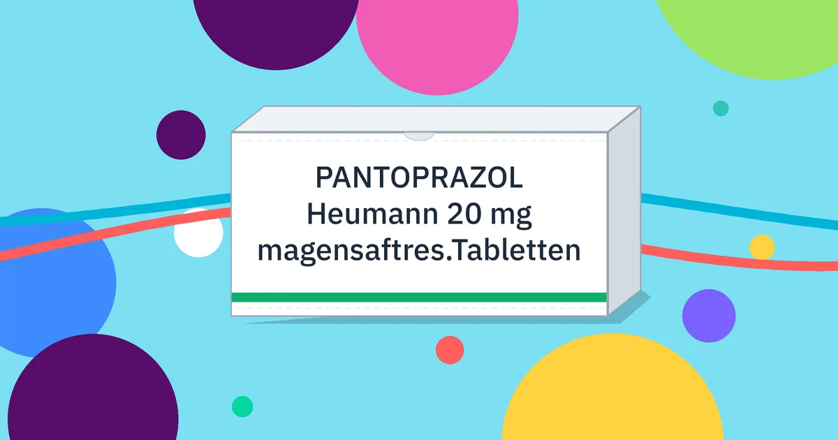 Symbolbild: Packung mit der Aufschrift PANTOPRAZOL Heumann 20 mg magensaftres.Tabletten (PZN 05860339) – Verfügbarkeit und Bezug in Apotheken in Frankfurt am Main
