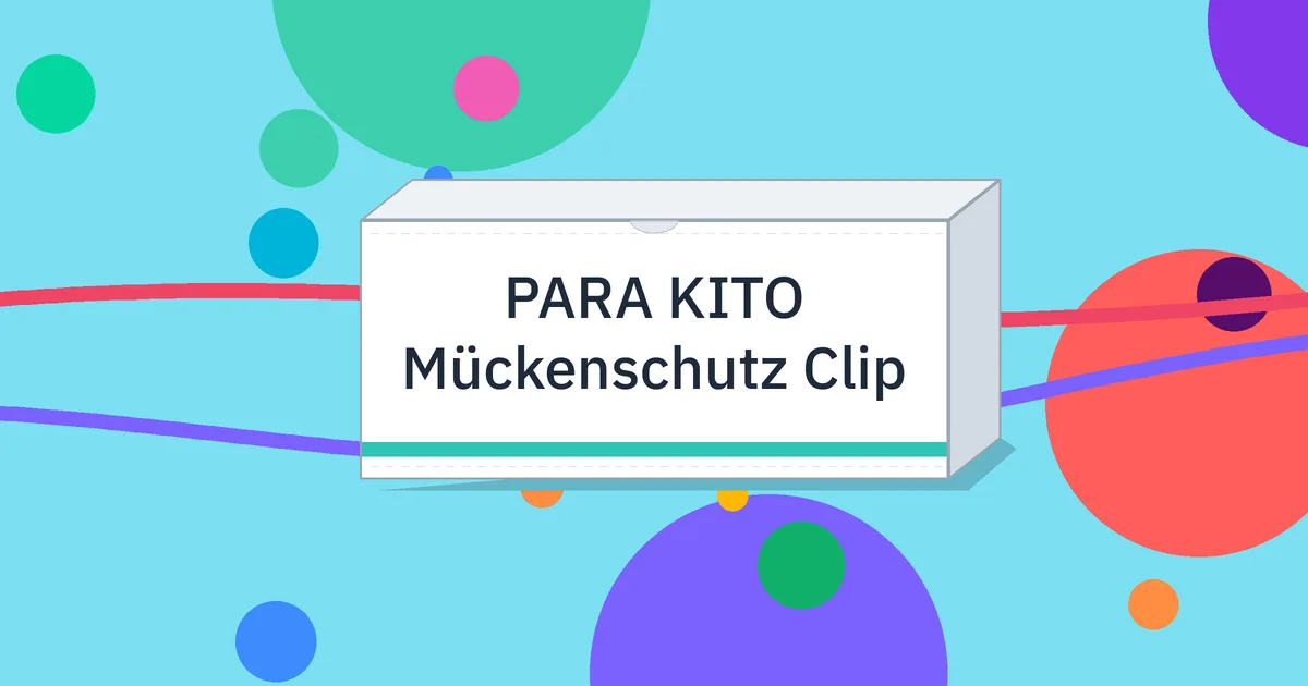 Symbolbild: Packung mit der Aufschrift PARA KITO Mückenschutz Clip (PZN 08449596) – Verfügbarkeit und Bezug in Apotheken in Frankfurt am Main