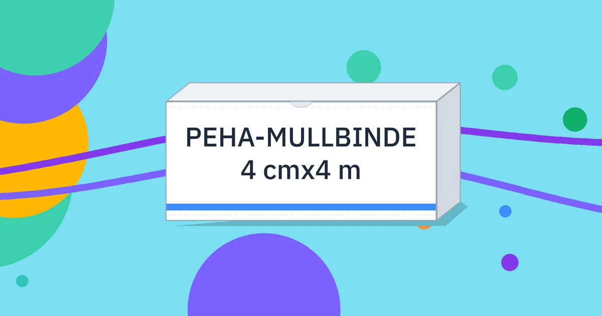 Symbolbild: Packung mit der Aufschrift PEHA-MULLBINDE 4 cmx4 m (PZN 10069180) – Verfügbarkeit und Bezug in Apotheken in Frankfurt am Main
