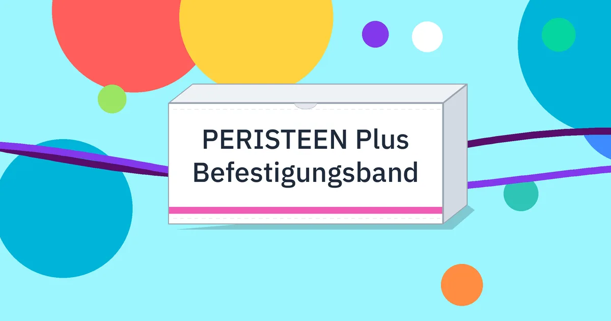 Symbolbild: Packung mit der Aufschrift PERISTEEN Plus Befestigungsband (PZN 17179345) – Verfügbarkeit und Bezug in Apotheken in Frankfurt am Main