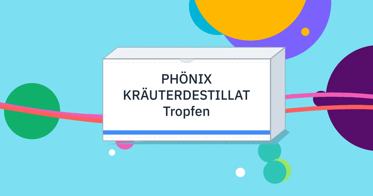 Symbolbild: Packung mit der Aufschrift PHÖNIX KRÄUTERDESTILLAT Tropfen (PZN 18135806) – Verfügbarkeit und Bezug in Apotheken in Frankfurt am Main