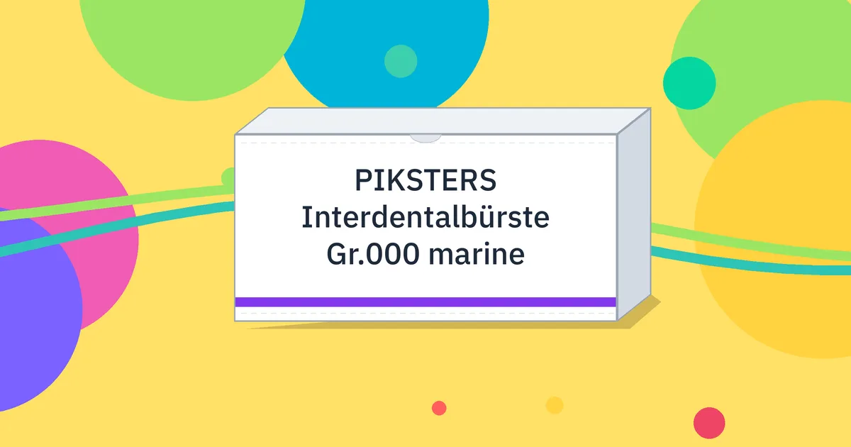 Symbolbild: Packung mit der Aufschrift PIKSTERS Interdentalbürste Gr.000 marine (PZN 20186923) – Verfügbarkeit und Bezug in Apotheken in Frankfurt am Main