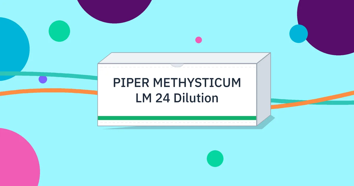 Symbolbild: Packung mit der Aufschrift PIPER METHYSTICUM LM 24 Dilution (PZN 13643567) – Verfügbarkeit und Bezug in Apotheken in Frankfurt am Main