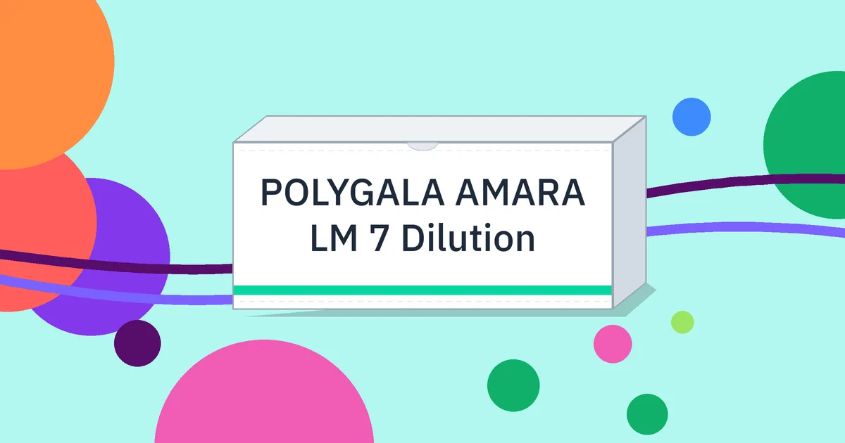 Symbolbild: Packung mit der Aufschrift POLYGALA AMARA LM 7 Dilution (PZN 13661401) – Verfügbarkeit und Bezug in Apotheken in Frankfurt am Main