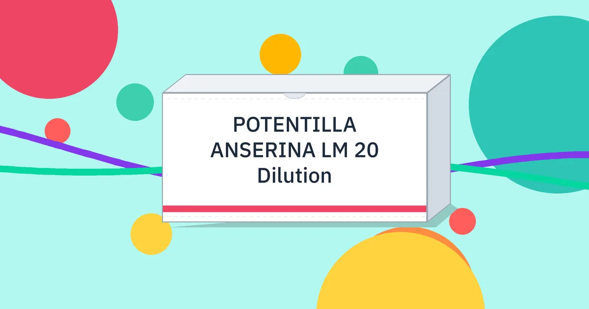 Symbolbild: Packung mit der Aufschrift POTENTILLA ANSERINA LM 20 Dilution (PZN 13665273) – Verfügbarkeit und Bezug in Apotheken in Frankfurt am Main