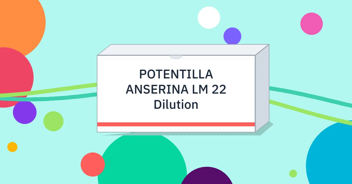 Symbolbild: Packung mit der Aufschrift POTENTILLA ANSERINA LM 22 Dilution (PZN 13665310) – Verfügbarkeit und Bezug in Apotheken in Frankfurt am Main