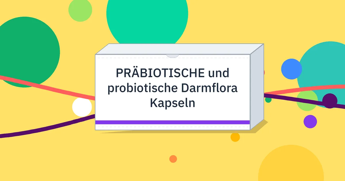 Symbolbild: Packung mit der Aufschrift PRÄBIOTISCHE und probiotische Darmflora Kapseln (PZN 19282171) – Verfügbarkeit und Bezug in Apotheken in Frankfurt am Main