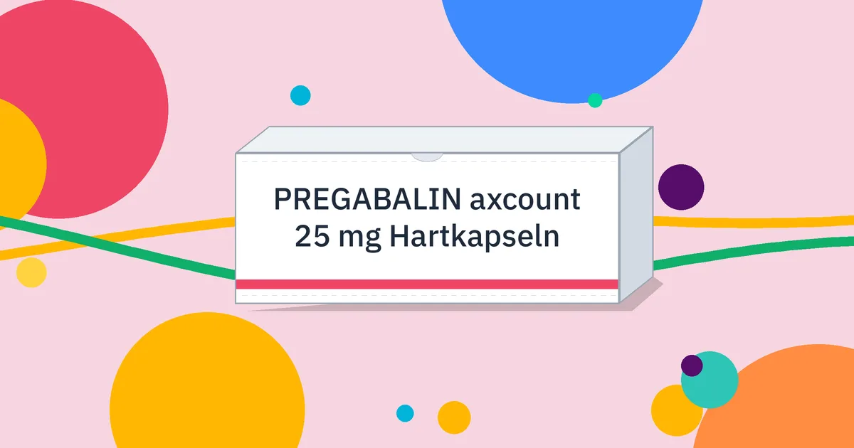 Symbolbild: Packung mit der Aufschrift PREGABALIN axcount 25 mg Hartkapseln (PZN 16360551) – Verfügbarkeit und Bezug in Apotheken in Frankfurt am Main