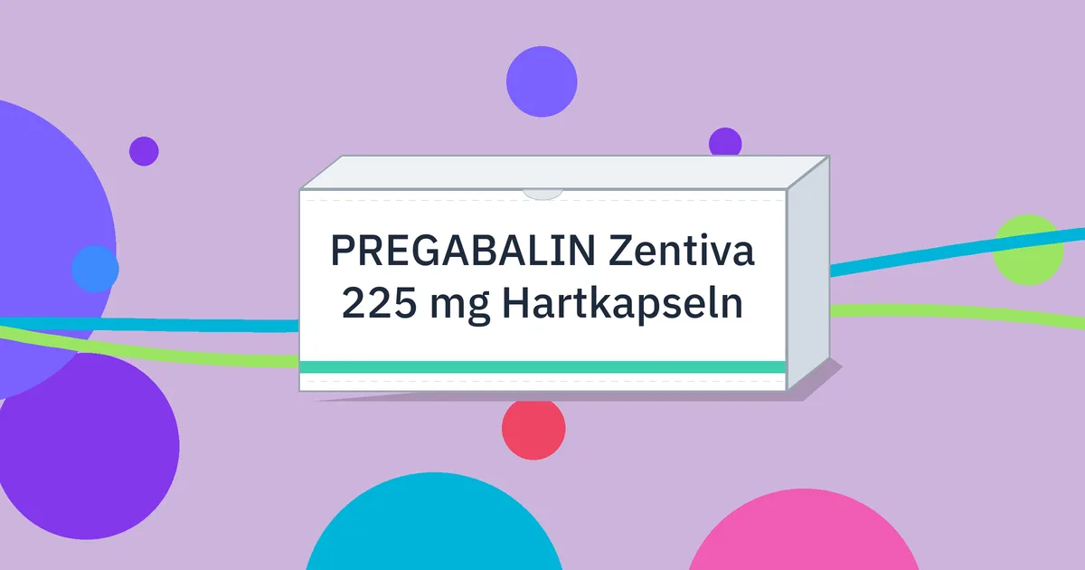 Symbolbild: Packung mit der Aufschrift PREGABALIN Zentiva 225 mg Hartkapseln (PZN 16321002) – Verfügbarkeit und Bezug in Apotheken in Frankfurt am Main