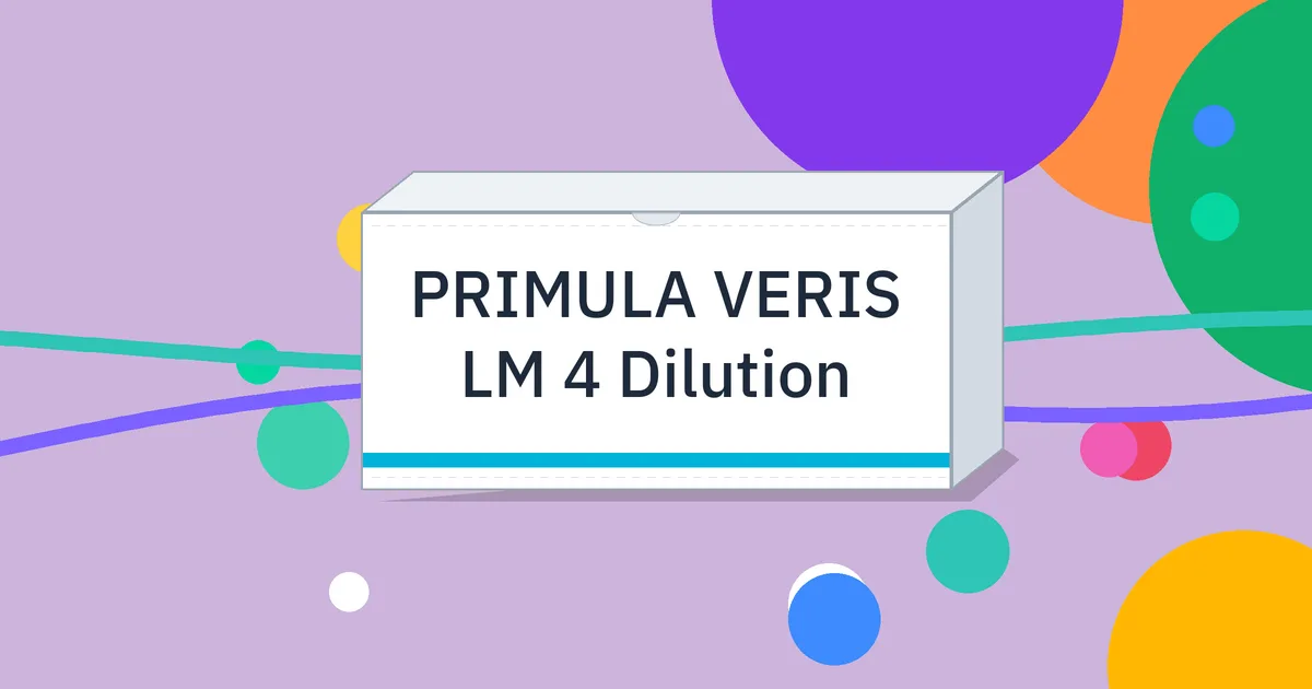 Symbolbild: Packung mit der Aufschrift PRIMULA VERIS LM 4 Dilution (PZN 13667390) – Verfügbarkeit und Bezug in Apotheken in Frankfurt am Main