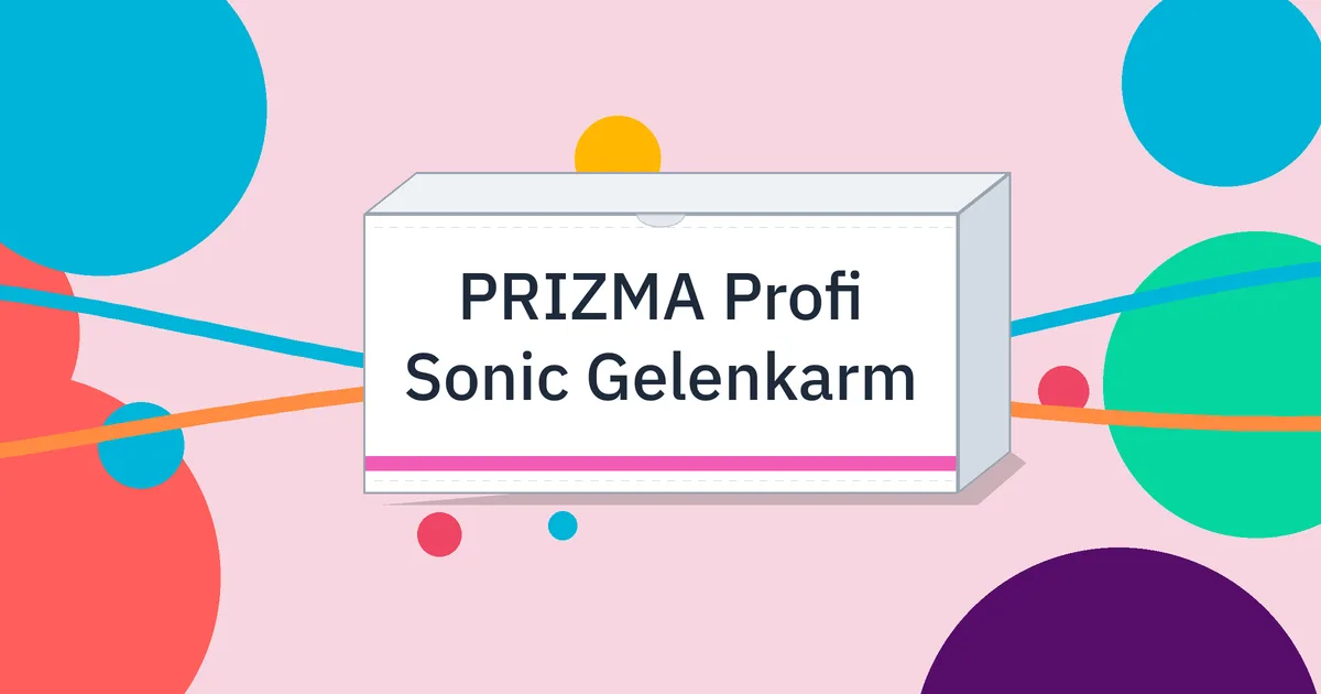Symbolbild: Packung mit der Aufschrift PRIZMA Profi Sonic Gelenkarm (PZN 20541755) – Verfügbarkeit und Bezug in Apotheken in Frankfurt am Main