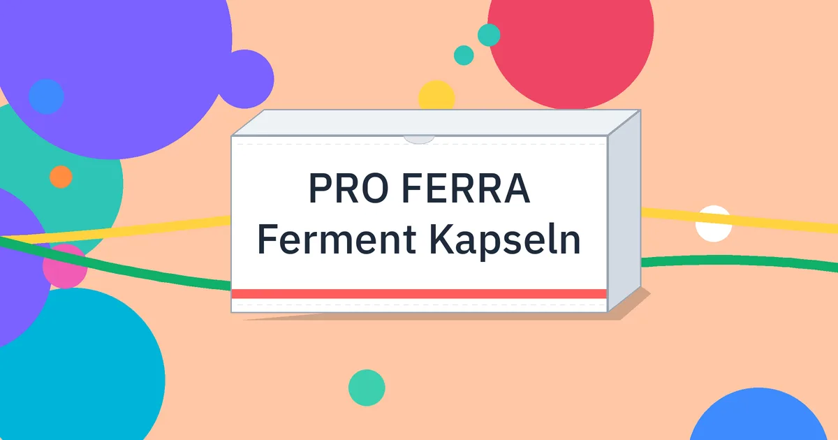 Symbolbild: Packung mit der Aufschrift PRO FERRA Ferment Kapseln (PZN 18220529) – Verfügbarkeit und Bezug in Apotheken in Frankfurt am Main