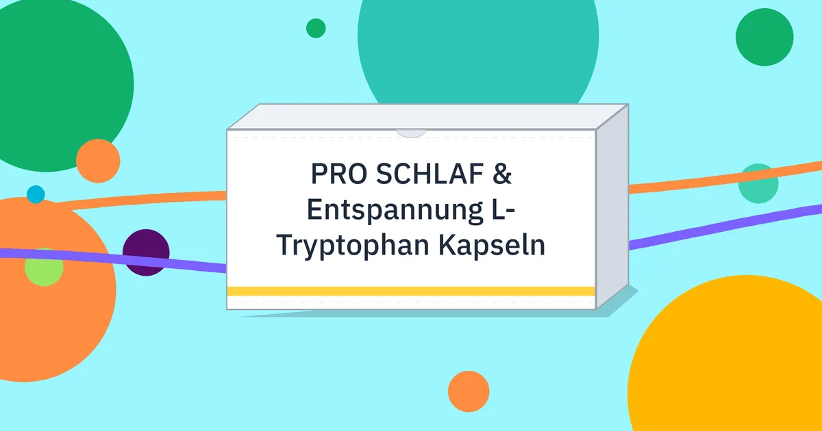 Symbolbild: Packung mit der Aufschrift PRO SCHLAF & Entspannung L-Tryptophan Kapseln (PZN 19448418) – Verfügbarkeit und Bezug in Apotheken in Frankfurt am Main