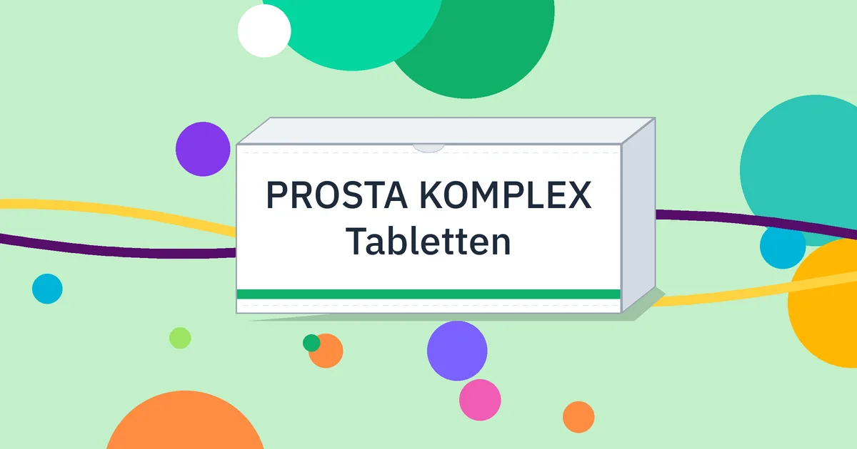 Symbolbild: Packung mit der Aufschrift PROSTA KOMPLEX Tabletten (PZN 06555437) – Verfügbarkeit und Bezug in Apotheken in Frankfurt am Main