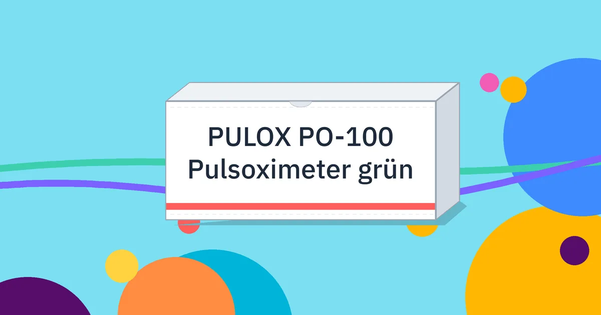 Symbolbild: Packung mit der Aufschrift PULOX PO-100 Pulsoximeter grün (PZN 10121377) – Verfügbarkeit und Bezug in Apotheken in Frankfurt am Main
