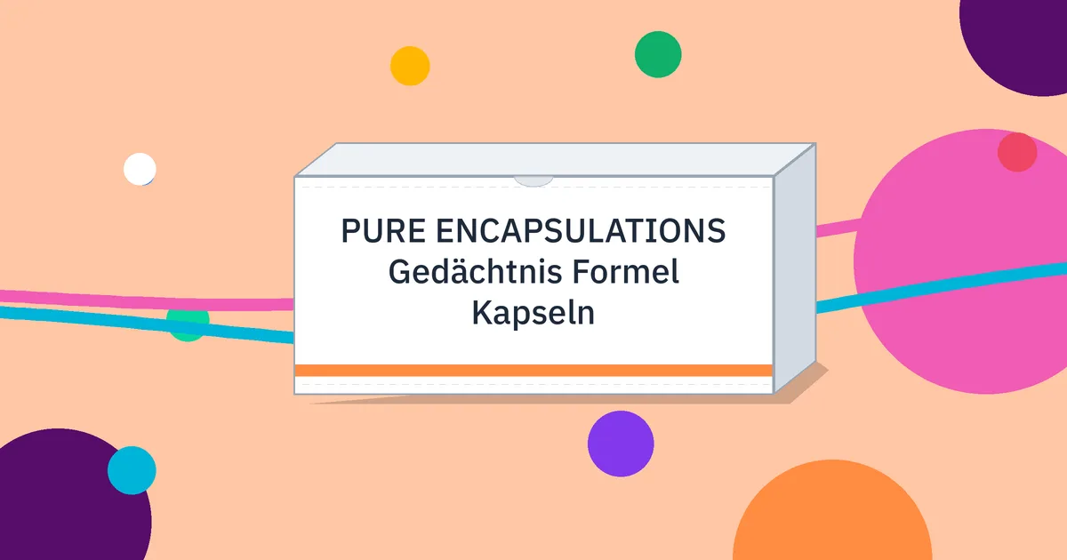 Symbolbild: Packung mit der Aufschrift PURE ENCAPSULATIONS Gedächtnis Formel Kapseln (PZN 18671456) – Verfügbarkeit und Bezug in Apotheken in Frankfurt am Main