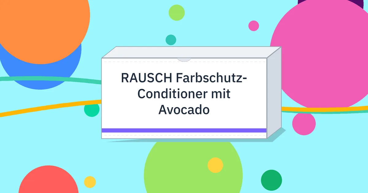 Symbolbild: Packung mit der Aufschrift RAUSCH Farbschutz-Conditioner mit Avocado (PZN 18742593) – Verfügbarkeit und Bezug in Apotheken in Frankfurt am Main