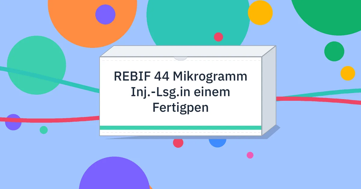 Symbolbild: Packung mit der Aufschrift REBIF 44 Mikrogramm Inj.-Lsg.in einem Fertigpen (PZN 14046425) – Verfügbarkeit und Bezug in Apotheken in Frankfurt am Main