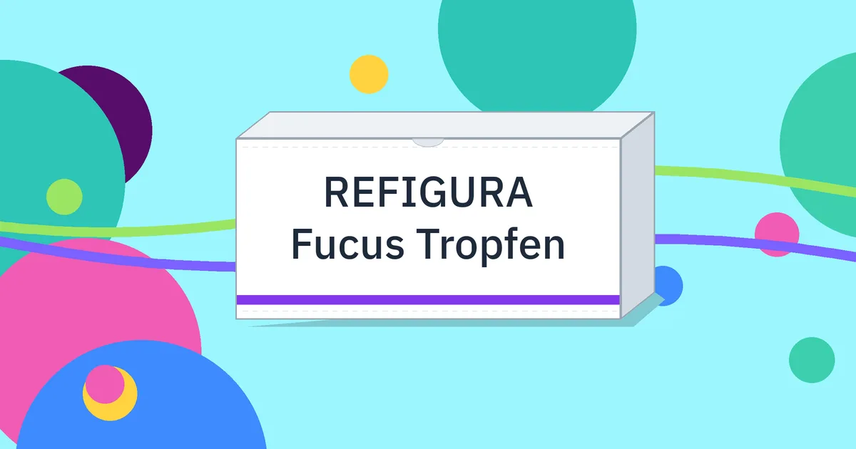 Symbolbild: Packung mit der Aufschrift REFIGURA Fucus Tropfen (PZN 16767169) – Verfügbarkeit und Bezug in Apotheken in Frankfurt am Main