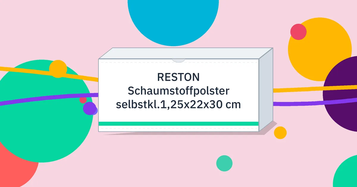 Symbolbild: Packung mit der Aufschrift RESTON Schaumstoffpolster selbstkl.1,25x22x30 cm (PZN 01169238) – Verfügbarkeit und Bezug in Apotheken in Frankfurt am Main