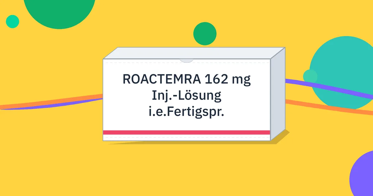 Symbolbild: Packung mit der Aufschrift ROACTEMRA 162 mg Inj.-Lösung i.e.Fertigspr. (PZN 11637686) – Verfügbarkeit und Bezug in Apotheken in Frankfurt am Main