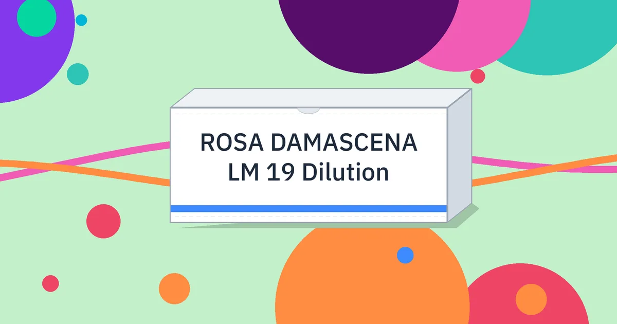 Symbolbild: Packung mit der Aufschrift ROSA DAMASCENA LM 19 Dilution (PZN 13056367) – Verfügbarkeit und Bezug in Apotheken in Frankfurt am Main