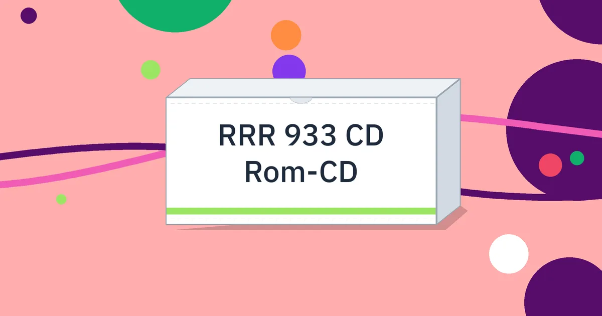 Symbolbild: Packung mit der Aufschrift RRR 933 CD Rom-CD (PZN 05975901) – Verfügbarkeit und Bezug in Apotheken in Frankfurt am Main