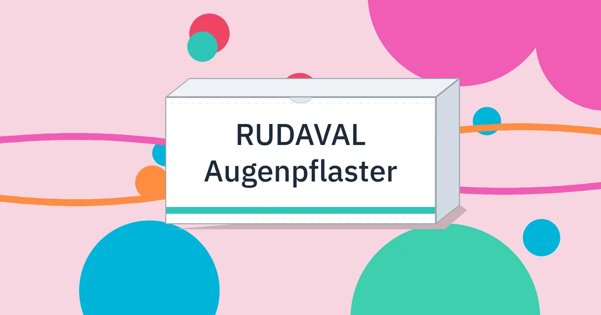 Symbolbild: Packung mit der Aufschrift RUDAVAL Augenpflaster (PZN 15893251) – Verfügbarkeit und Bezug in Apotheken in Frankfurt am Main
