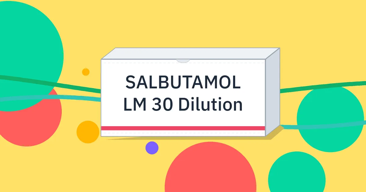 Symbolbild: Packung mit der Aufschrift SALBUTAMOL LM 30 Dilution (PZN 13177390) – Verfügbarkeit und Bezug in Apotheken in Frankfurt am Main