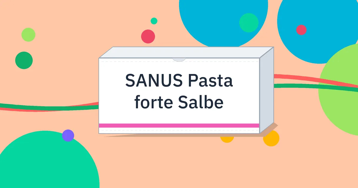 Symbolbild: Packung mit der Aufschrift SANUS Pasta forte Salbe (PZN 04467829) – Verfügbarkeit und Bezug in Apotheken in Frankfurt am Main