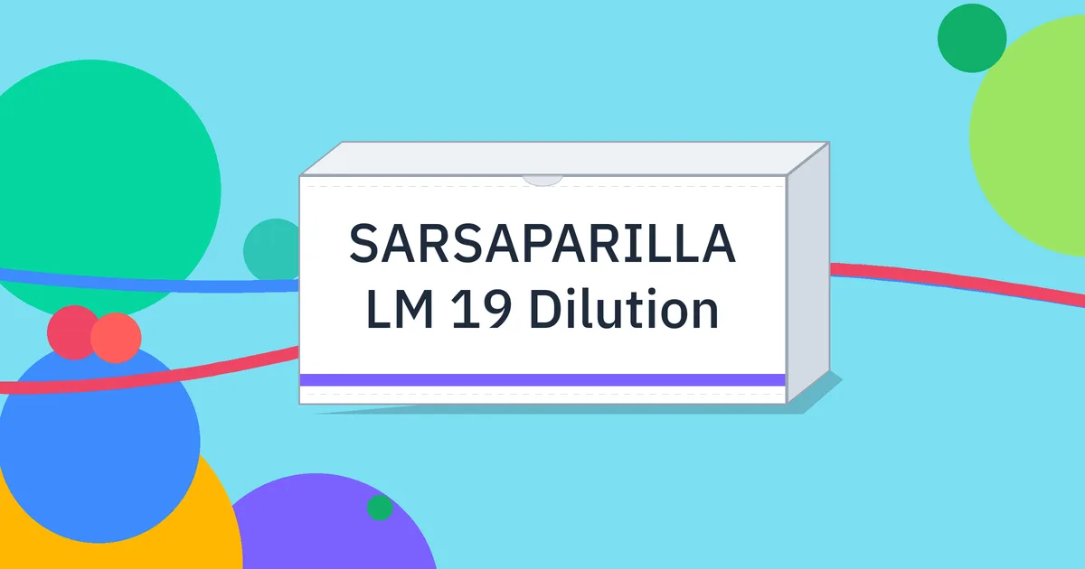 Symbolbild: Packung mit der Aufschrift SARSAPARILLA LM 19 Dilution (PZN 13183137) – Verfügbarkeit und Bezug in Apotheken in Frankfurt am Main