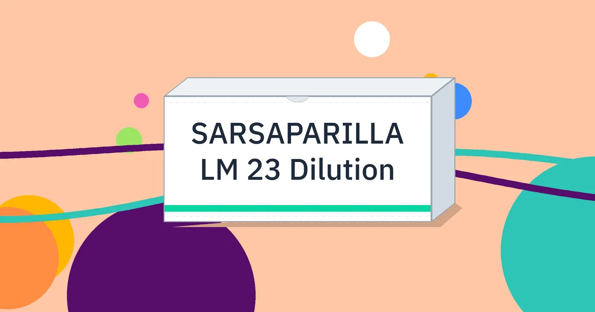 Symbolbild: Packung mit der Aufschrift SARSAPARILLA LM 23 Dilution (PZN 13183203) – Verfügbarkeit und Bezug in Apotheken in Frankfurt am Main