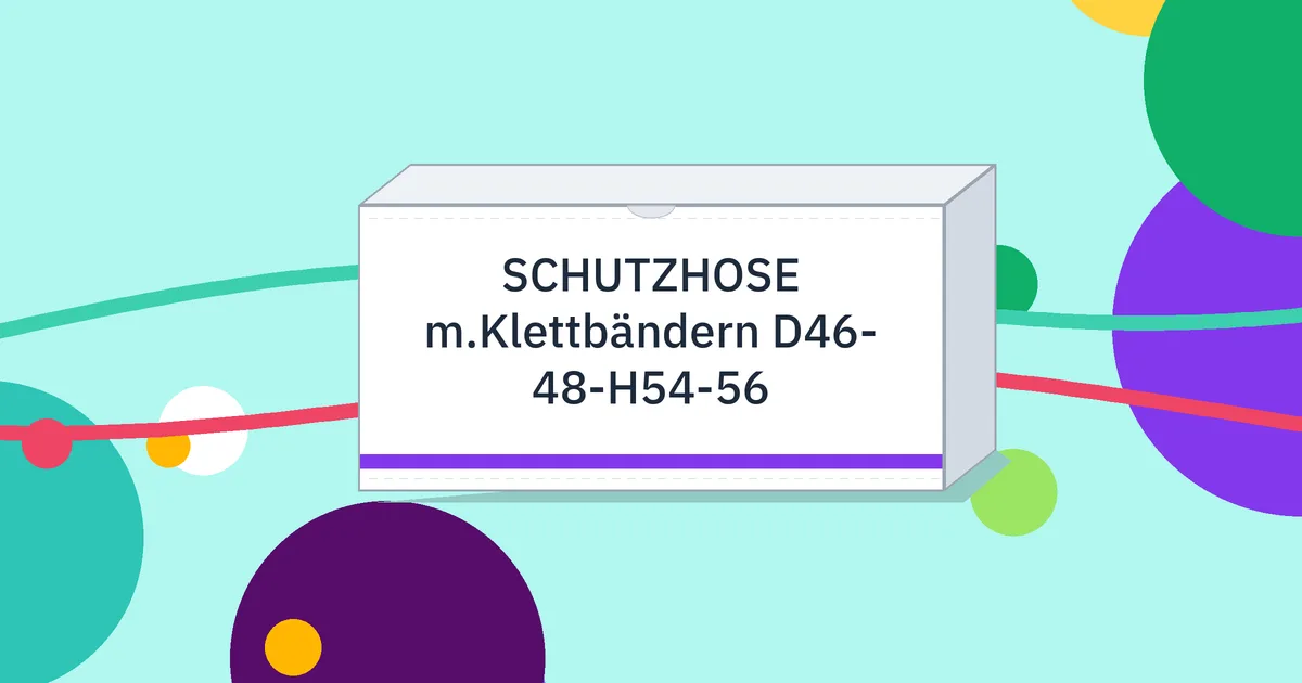 Symbolbild: Packung mit der Aufschrift SCHUTZHOSE m.Klettbändern D46-48-H54-56 (PZN 04403031) – Verfügbarkeit und Bezug in Apotheken in Frankfurt am Main