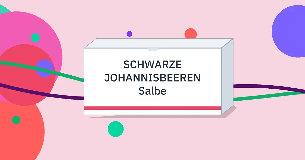 Symbolbild: Packung mit der Aufschrift SCHWARZE JOHANNISBEEREN Salbe (PZN 18353756) – Verfügbarkeit und Bezug in Apotheken in Frankfurt am Main