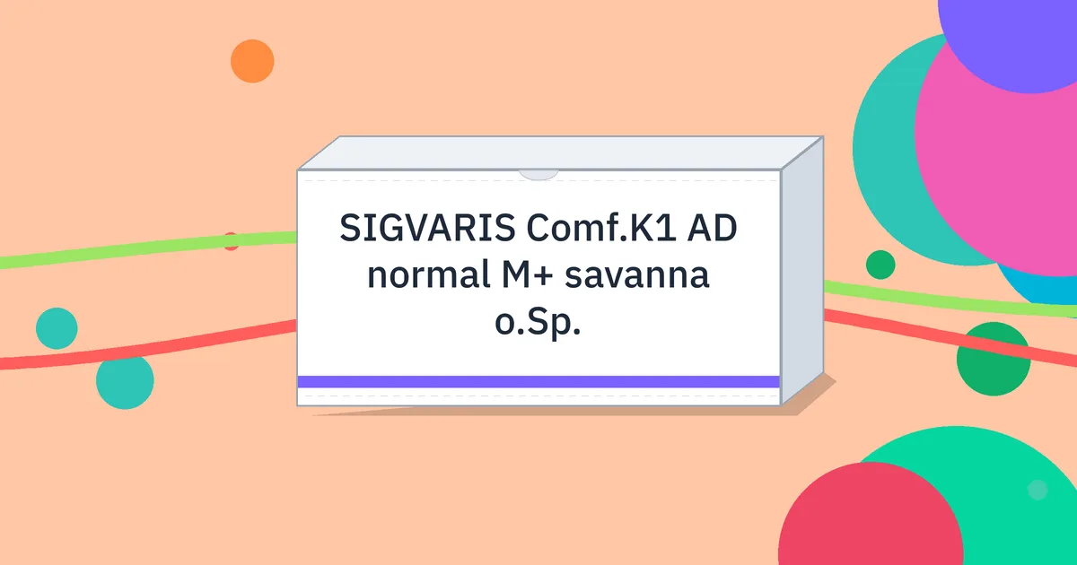 Symbolbild: Packung mit der Aufschrift SIGVARIS Comf.K1 AD normal M+ savanna o.Sp. (PZN 17094086) – Verfügbarkeit und Bezug in Apotheken in Frankfurt am Main