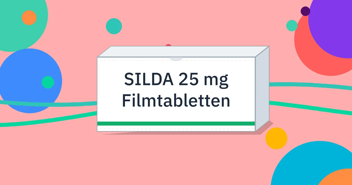 Symbolbild: Packung mit der Aufschrift SILDA 25 mg Filmtabletten (PZN 01795059) – Verfügbarkeit und Bezug in Apotheken in Frankfurt am Main
