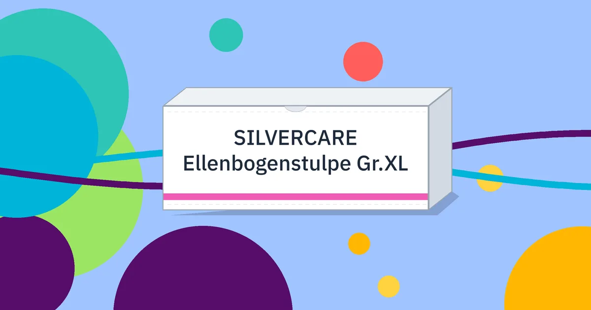 Symbolbild: Packung mit der Aufschrift SILVERCARE Ellenbogenstulpe Gr.XL (PZN 09271255) – Verfügbarkeit und Bezug in Apotheken in Frankfurt am Main
