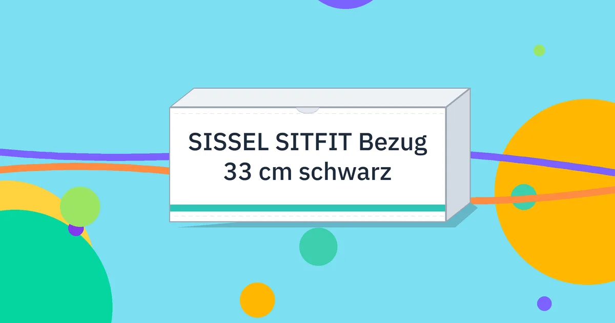 Symbolbild: Packung mit der Aufschrift SISSEL SITFIT Bezug 33 cm schwarz (PZN 09537049) – Verfügbarkeit und Bezug in Apotheken in Frankfurt am Main