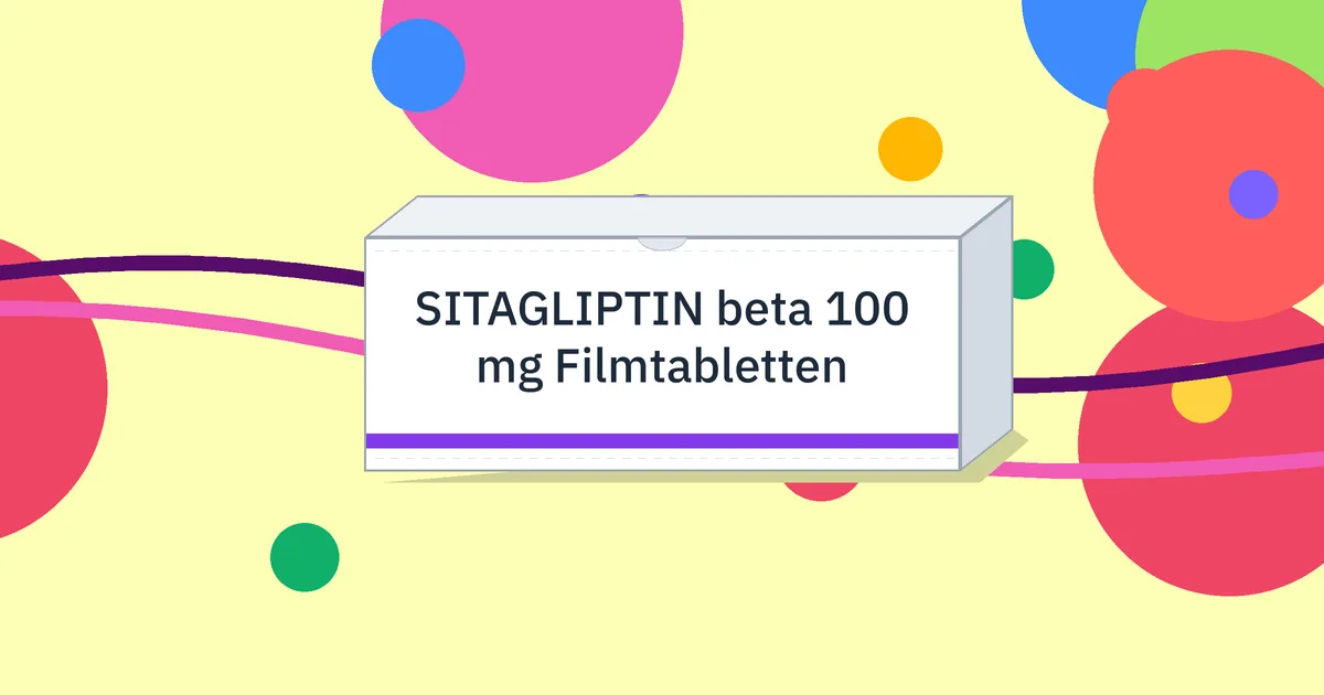 Symbolbild: Packung mit der Aufschrift SITAGLIPTIN beta 100 mg Filmtabletten (PZN 17623202) – Verfügbarkeit und Bezug in Apotheken in Frankfurt am Main