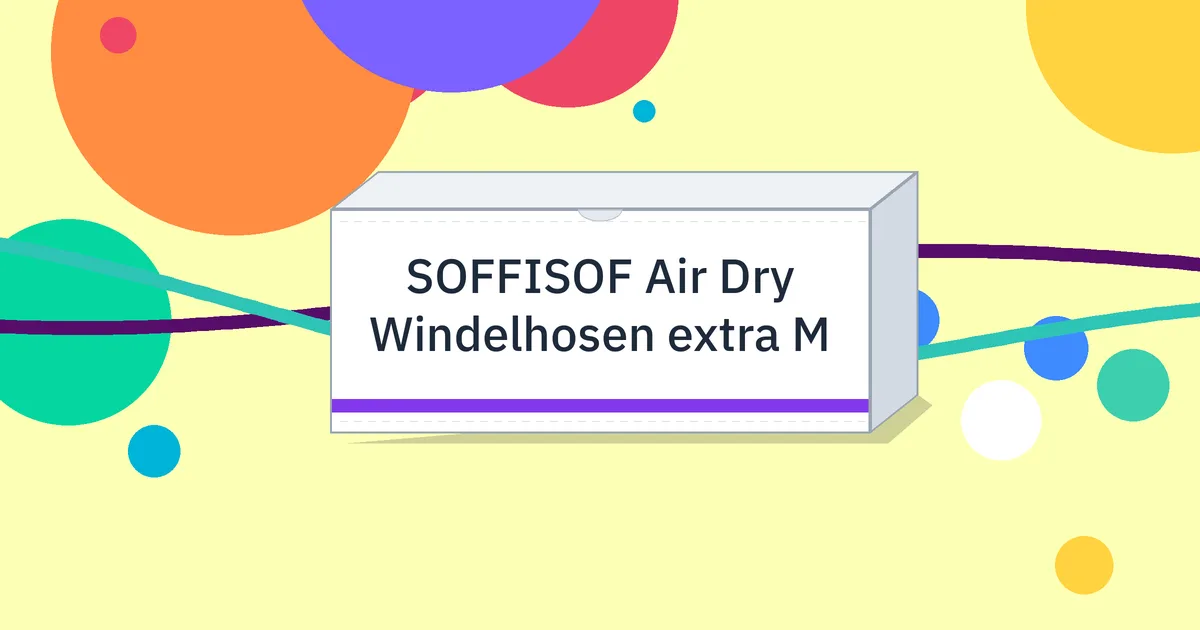 Symbolbild: Packung mit der Aufschrift SOFFISOF Air Dry Windelhosen extra M (PZN 12566190) – Verfügbarkeit und Bezug in Apotheken in Frankfurt am Main