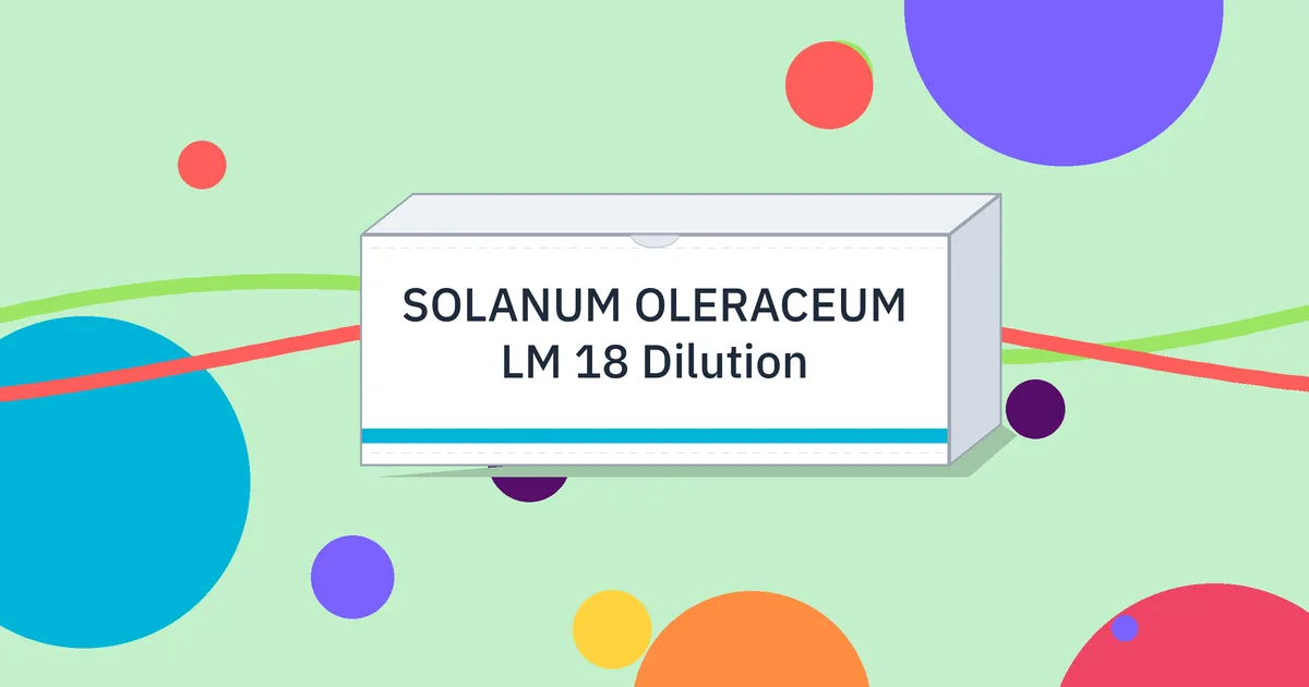 Symbolbild: Packung mit der Aufschrift SOLANUM OLERACEUM LM 18 Dilution (PZN 13193408) – Verfügbarkeit und Bezug in Apotheken in Frankfurt am Main