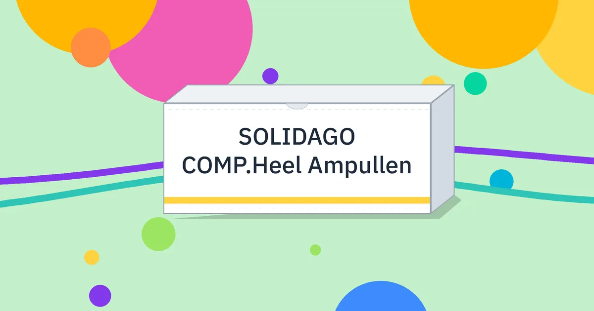 Symbolbild: Packung mit der Aufschrift SOLIDAGO COMP.Heel Ampullen (PZN 04404409) – Verfügbarkeit und Bezug in Apotheken in Frankfurt am Main